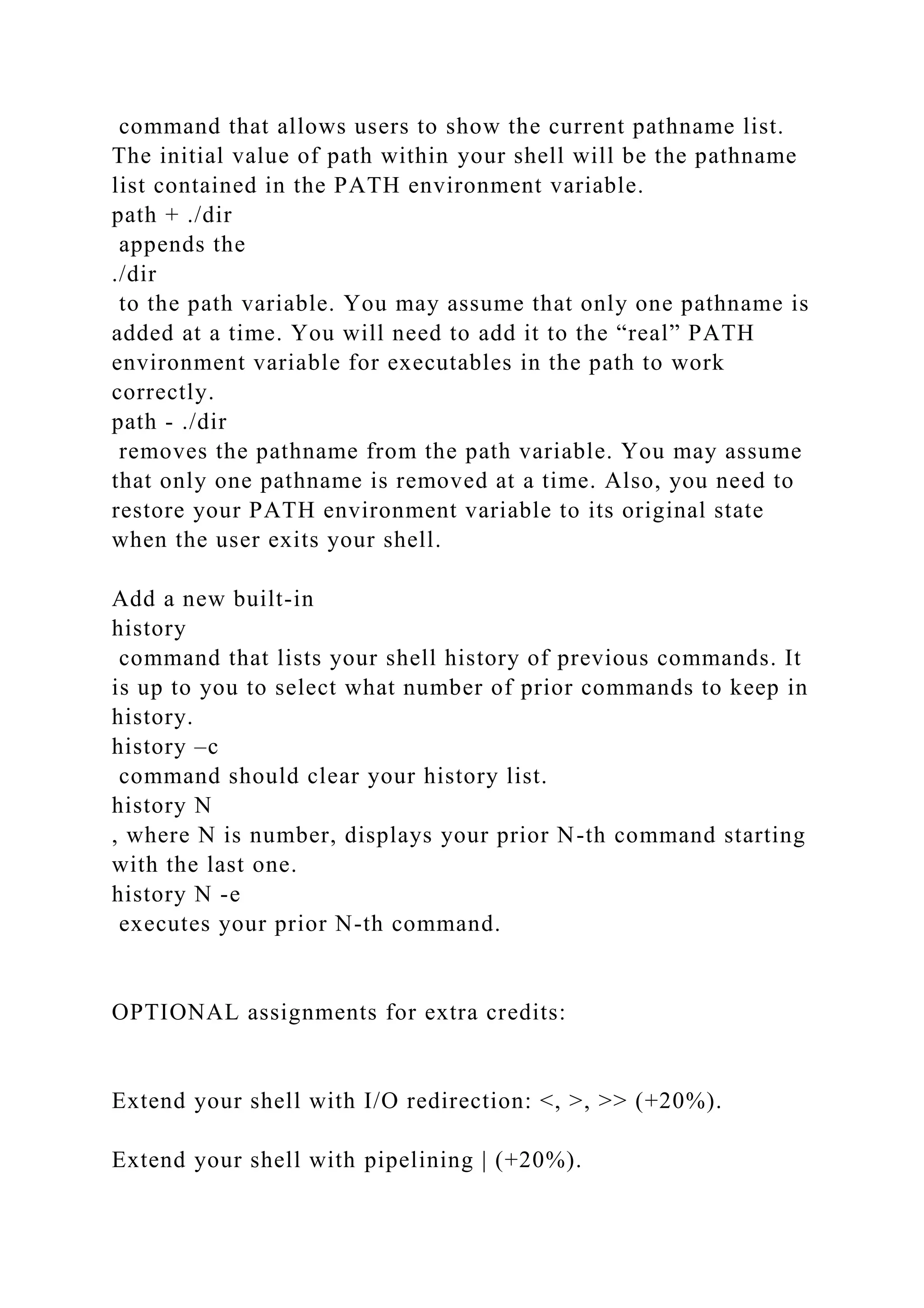 Background A Shell Provides A Command Line Interface For Users Idocx Free Download