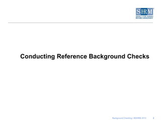Background check reference | PPTX