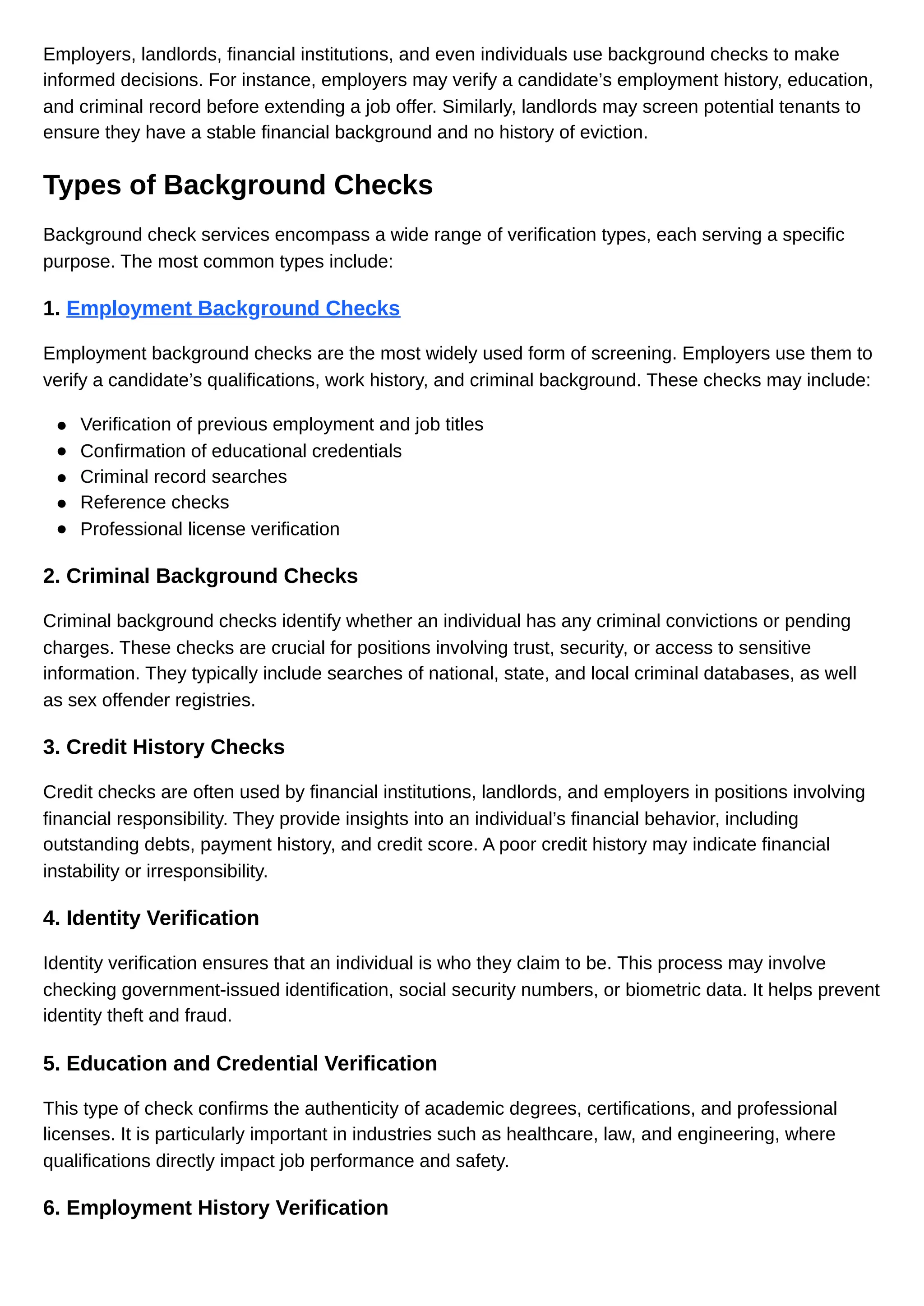 Background Check Services.pdf for employers | PDF