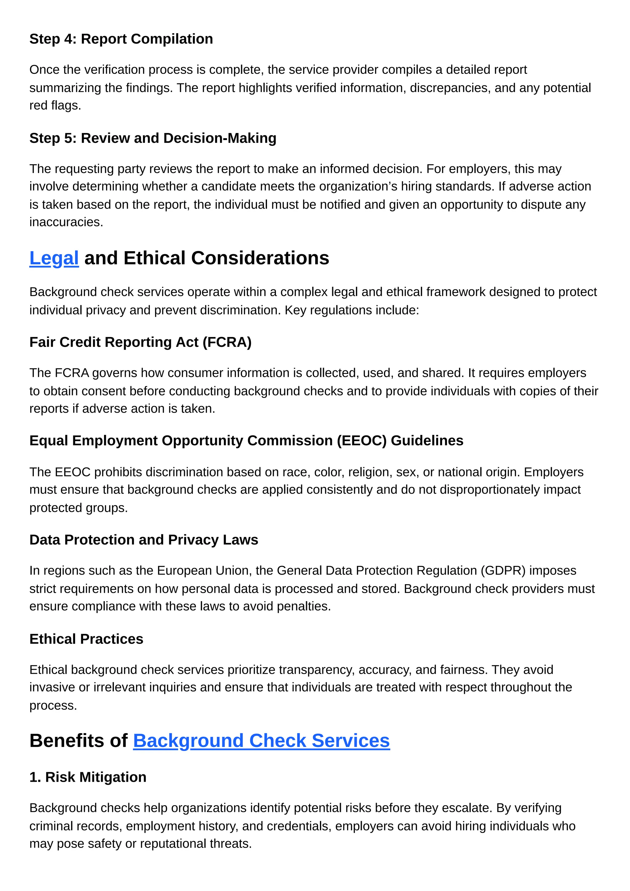 Background Check Services.pdf for employers | PDF