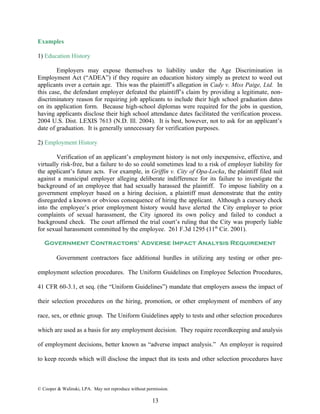 Background Checks White Paper | PDF