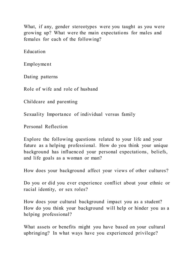 Background describe your ethnic, racial, and cultural background. | PDF