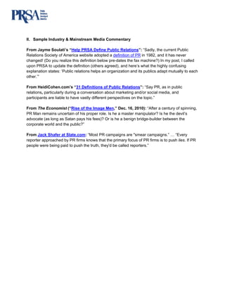 Backgrounder - Public Relations Defined Initiative | PDF