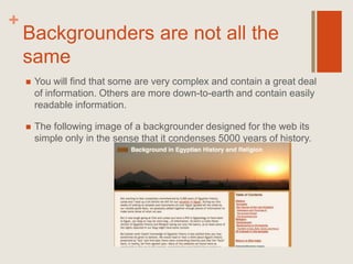 Backgrounderandpositionpapers 101006123025-phpapp02 | PPT