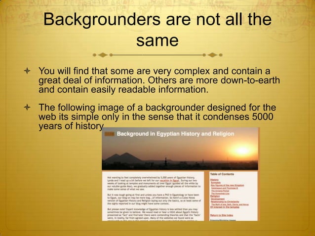 Backgrounder and position papers | PPTX