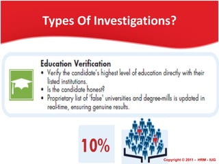 Background investigation Human Resources Management | PDF