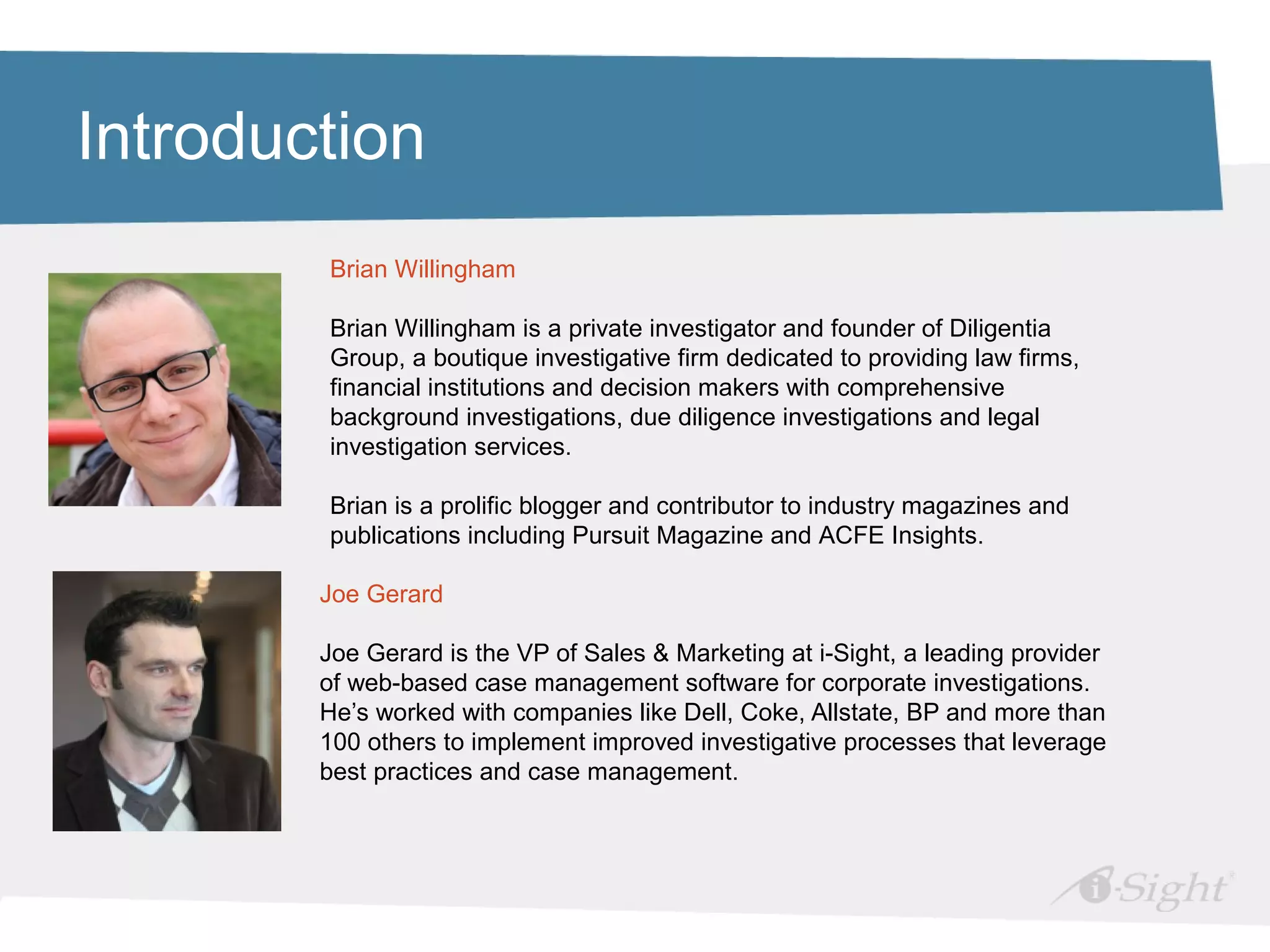 Background investigations - Beyond the Basics, by Brian Willingham | PPT