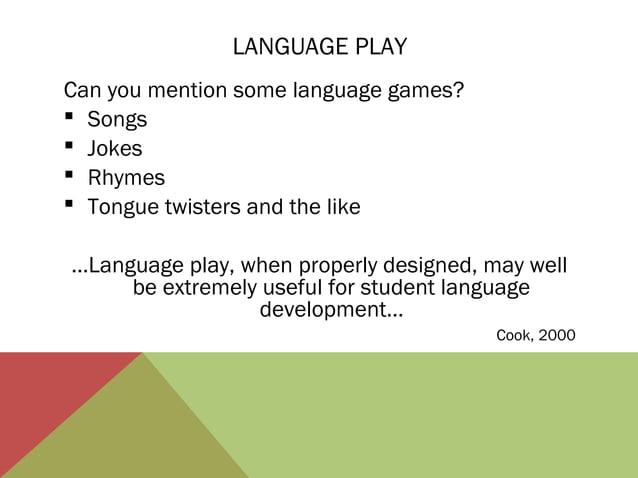 Background issues in language learning | PPT