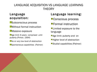 Background issues in language learning | PPT