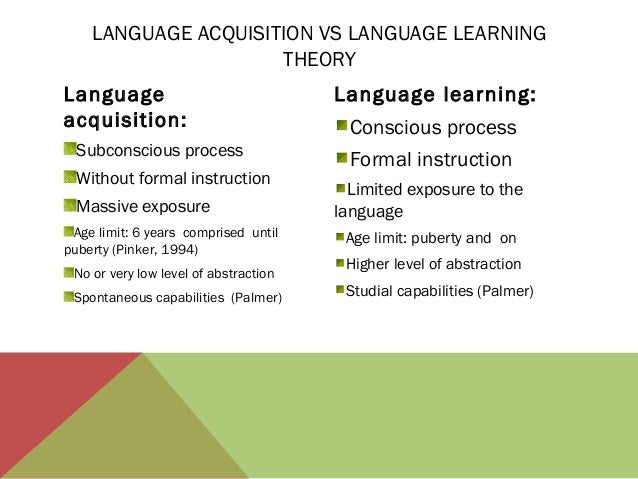 Background issues in language learning
