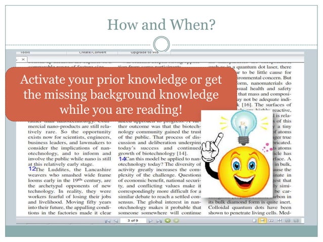 Prior and background knowledge in reading | PPT
