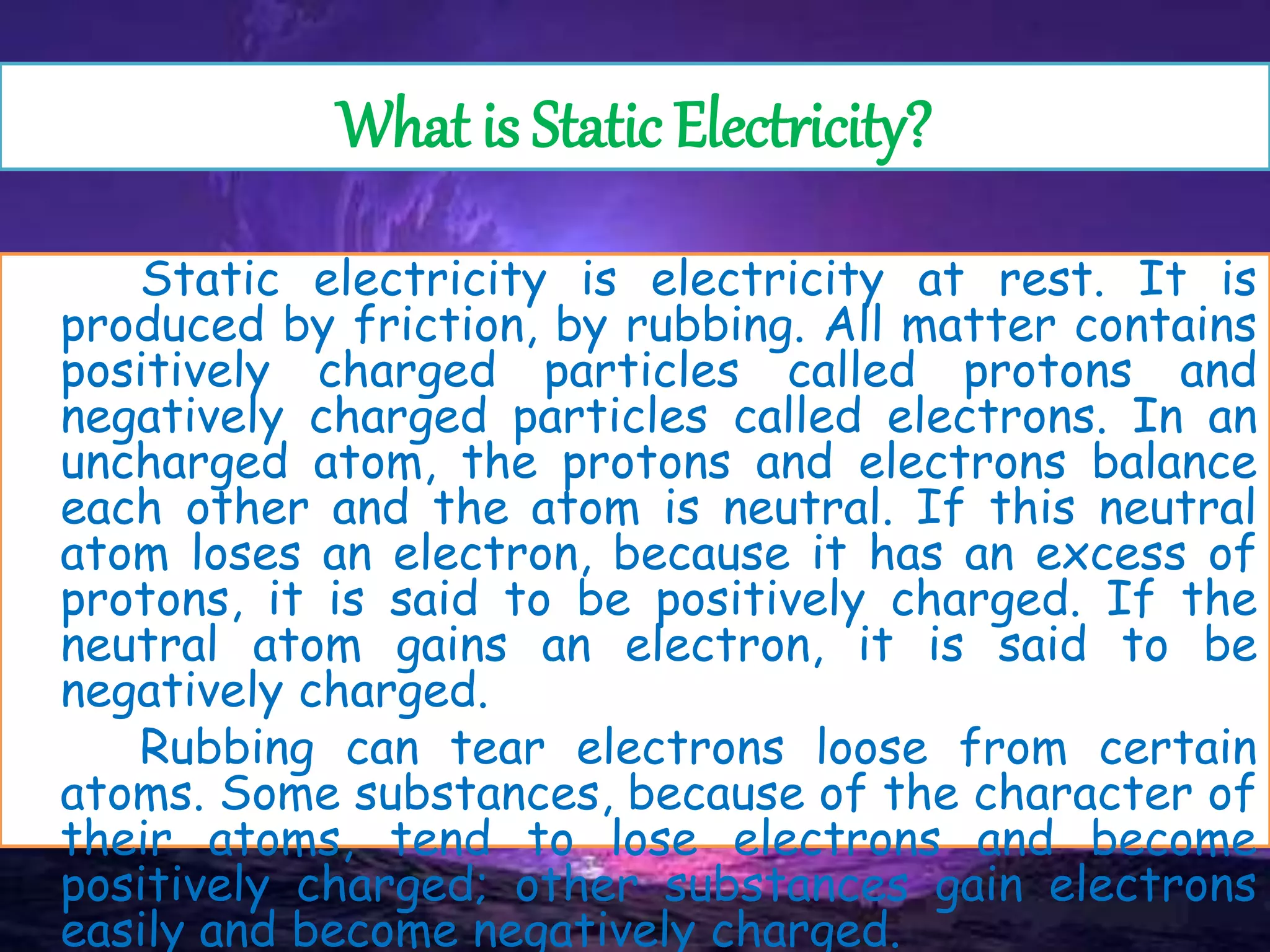 Nature & Background of Electricity | PPT