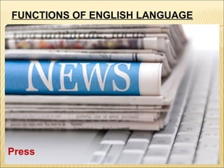 Background of english, its spread, functions & status | PPT