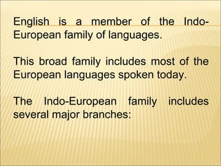 Background of english, its spread, functions & status | PPT