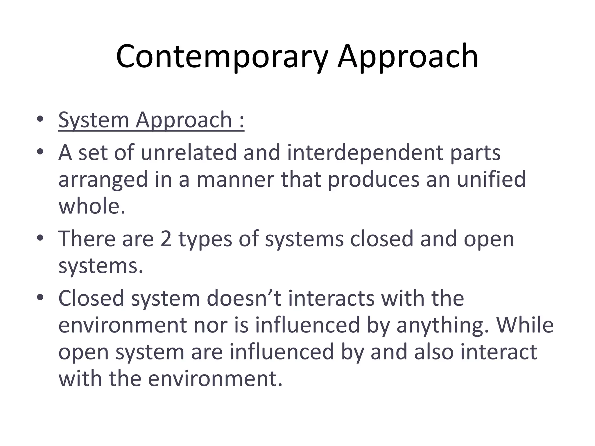 Major Management Approaches | PPTX