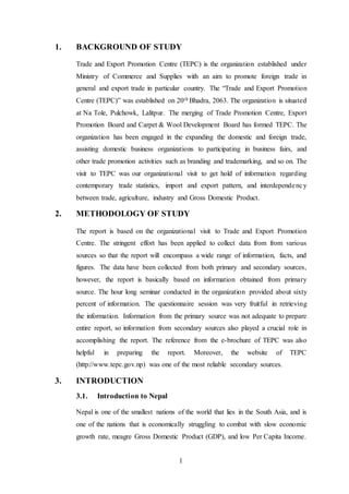 Trade and Export Promotion Centre, Nepal | DOCX