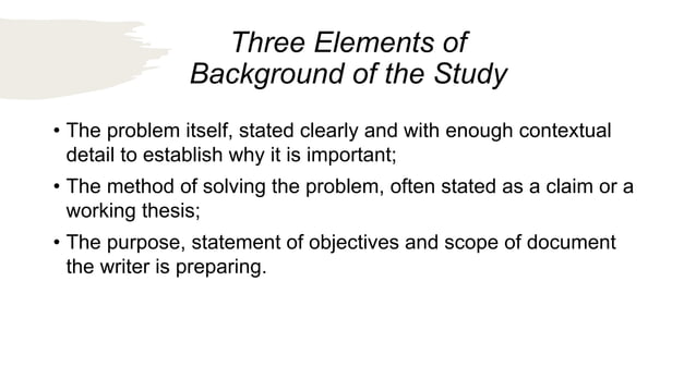 BACKGROUND OF THE PROBLEM.pptx | Science