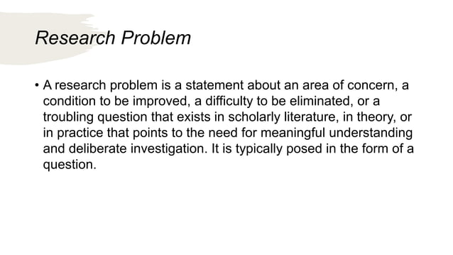 BACKGROUND OF THE PROBLEM.pptx | Science