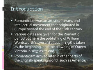 Background of the romantic age paper no.: 5 | PPT