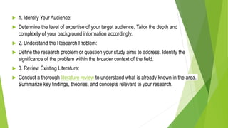 background of the study guide on creating.pptx | Medical Health