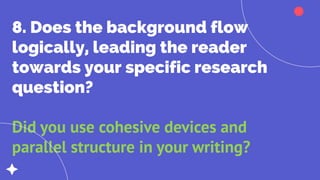 Lecture Notes on Writing the Background of the Study | PDF