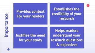 Lecture Notes on Writing the Background of the Study | PDF