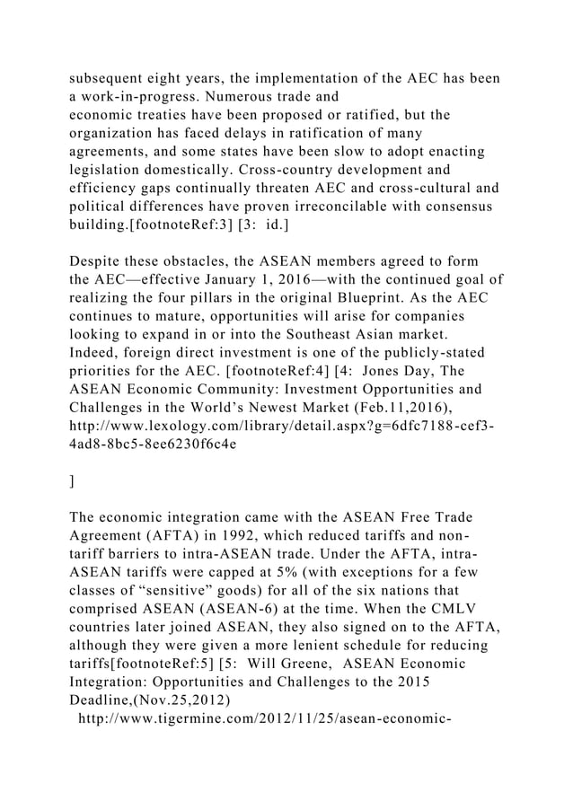 Background on ASEAN and the AEC (ASEAN Economic Community)ASEAN .docx