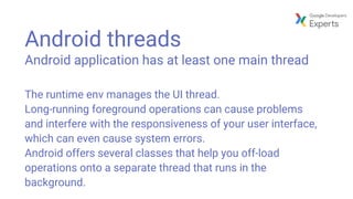 Android - Background operation | PDF | Operating Systems | Computer Software and Applications