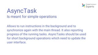 Android - Background operation | PDF | Operating Systems | Computer Software and Applications