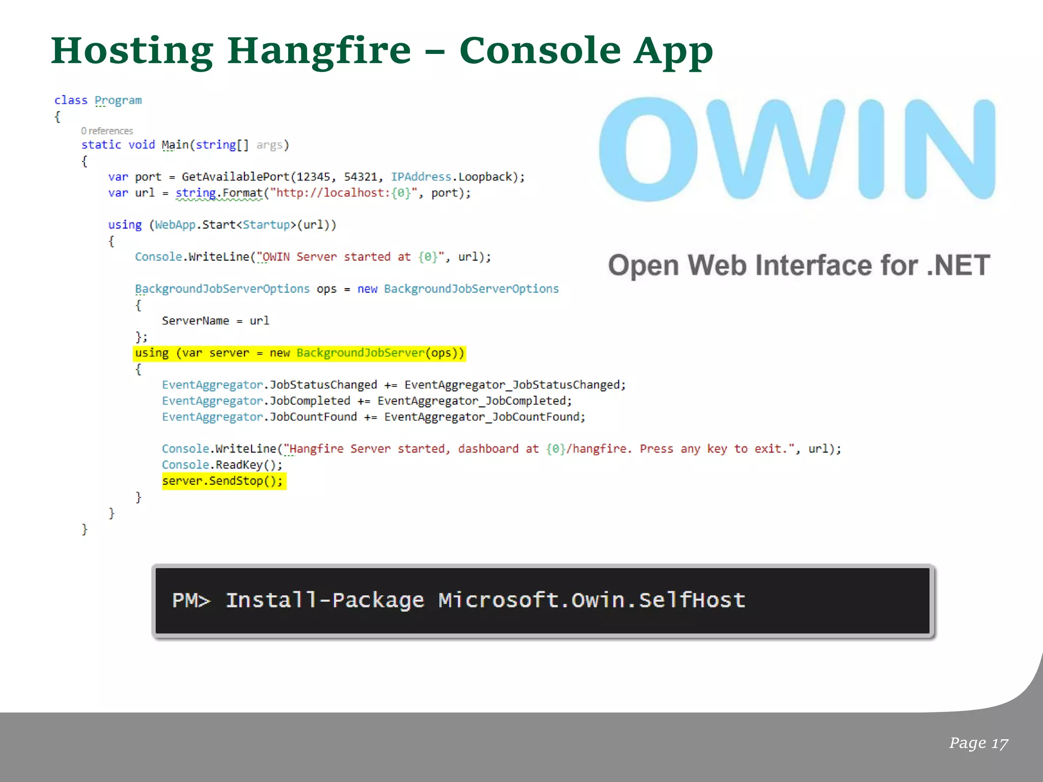 Background processing with hangfire | PPTX