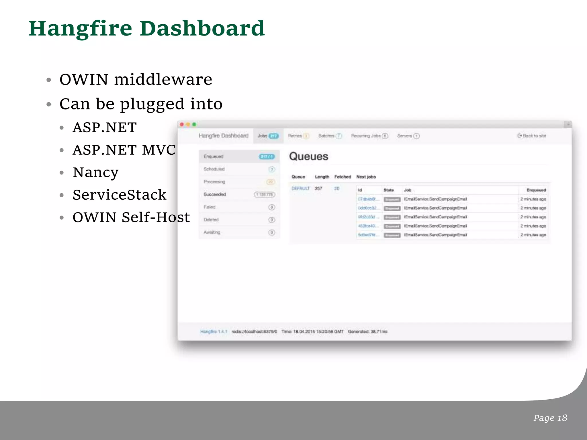 Background processing with hangfire | PPTX