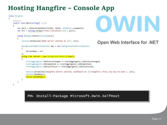 Background processing with hangfire | PPTX
