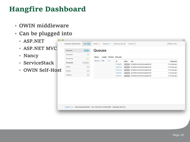 Background processing with hangfire | PPTX
