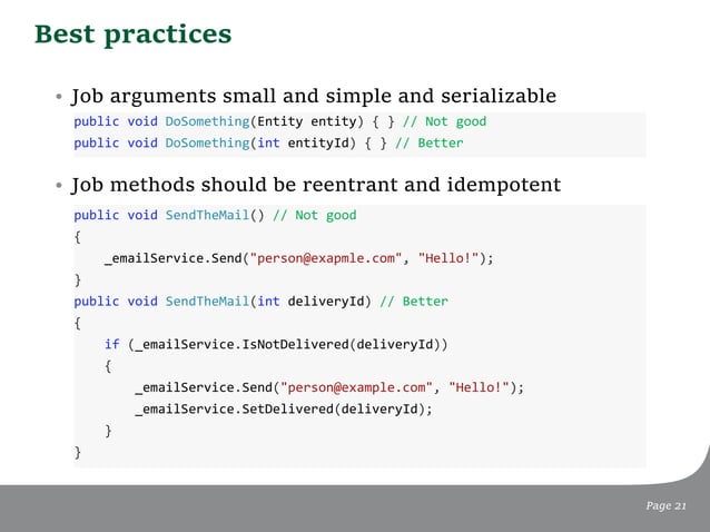 Background processing with hangfire | PPTX