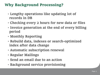 Background processing with hangfire | PPTX