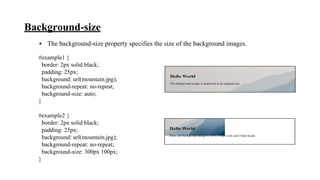 Background property in css | PDF