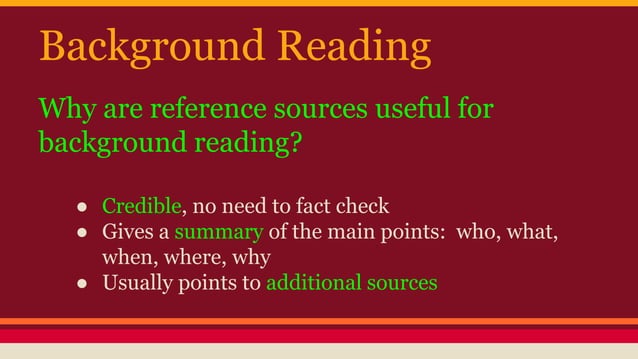 Background Reading | PPTX