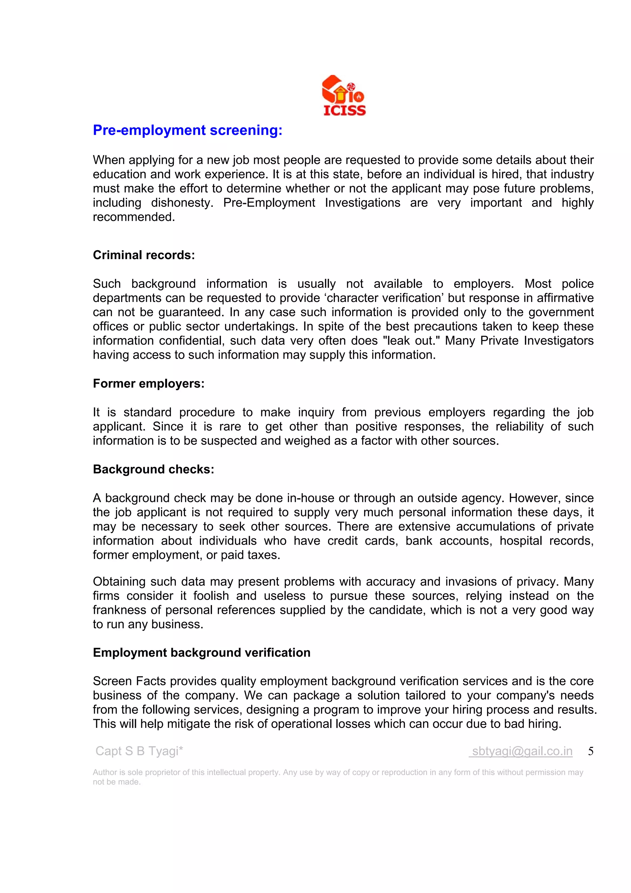 Background screening | PDF