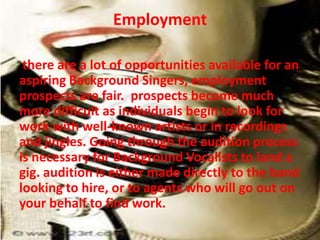 Background singers | PPTX