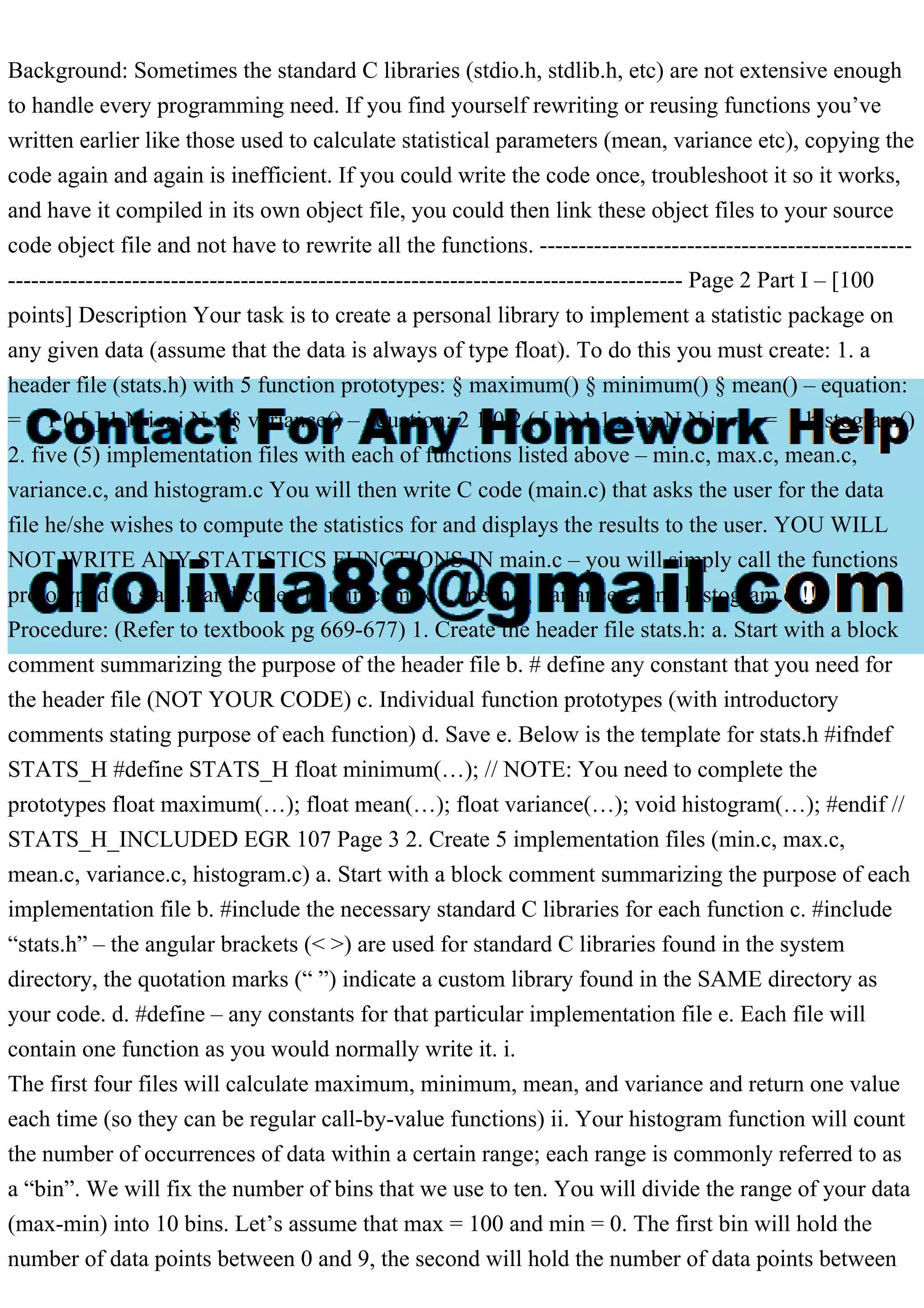 Background Sometimes the standard C libraries (stdio.h, stdlib.h, e.pdf