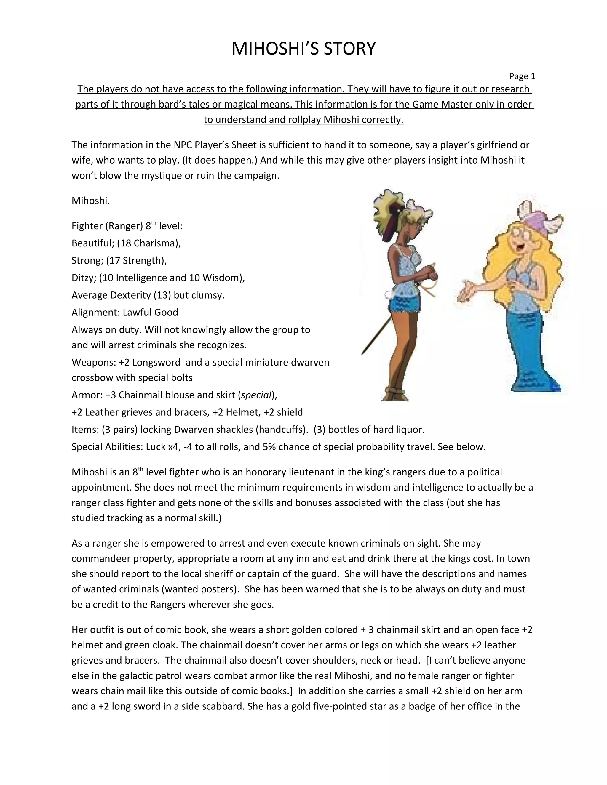 Background story mihoshi | DOC