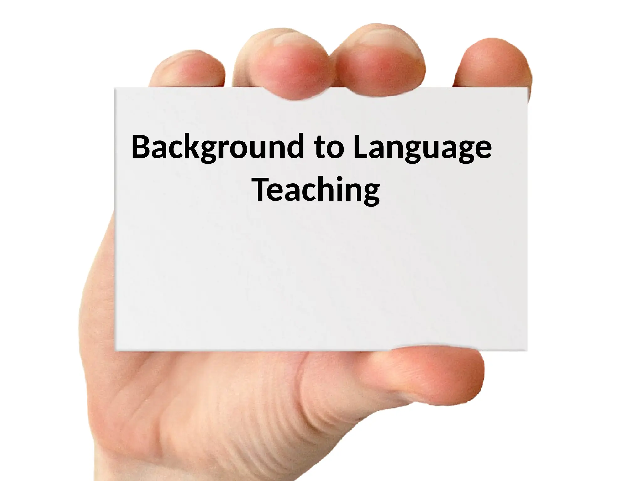 Background to Language Teaching and ESL. | PPTX