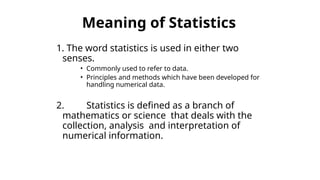 Background to Statistics in Applied Research | PPTX