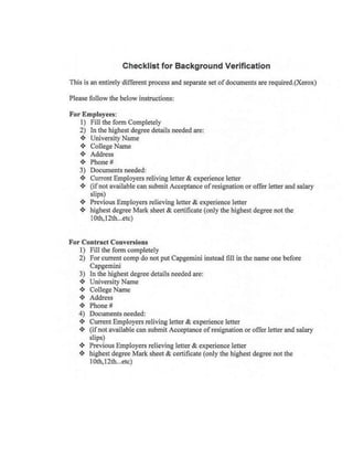 Background verification form | DOC