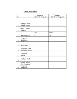 Background verification form | DOC