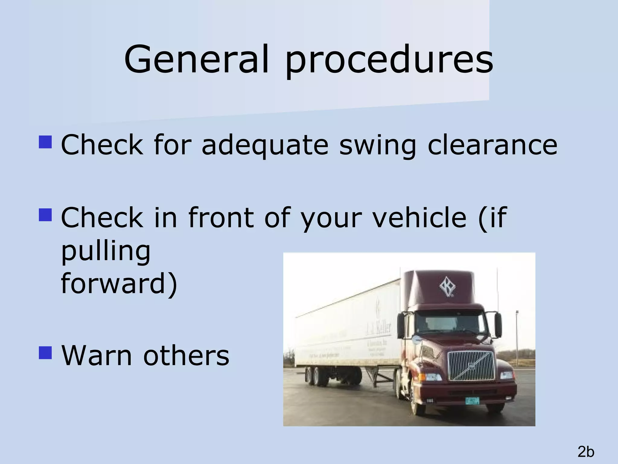 Backing of Vehicles Slideshow | PPT
