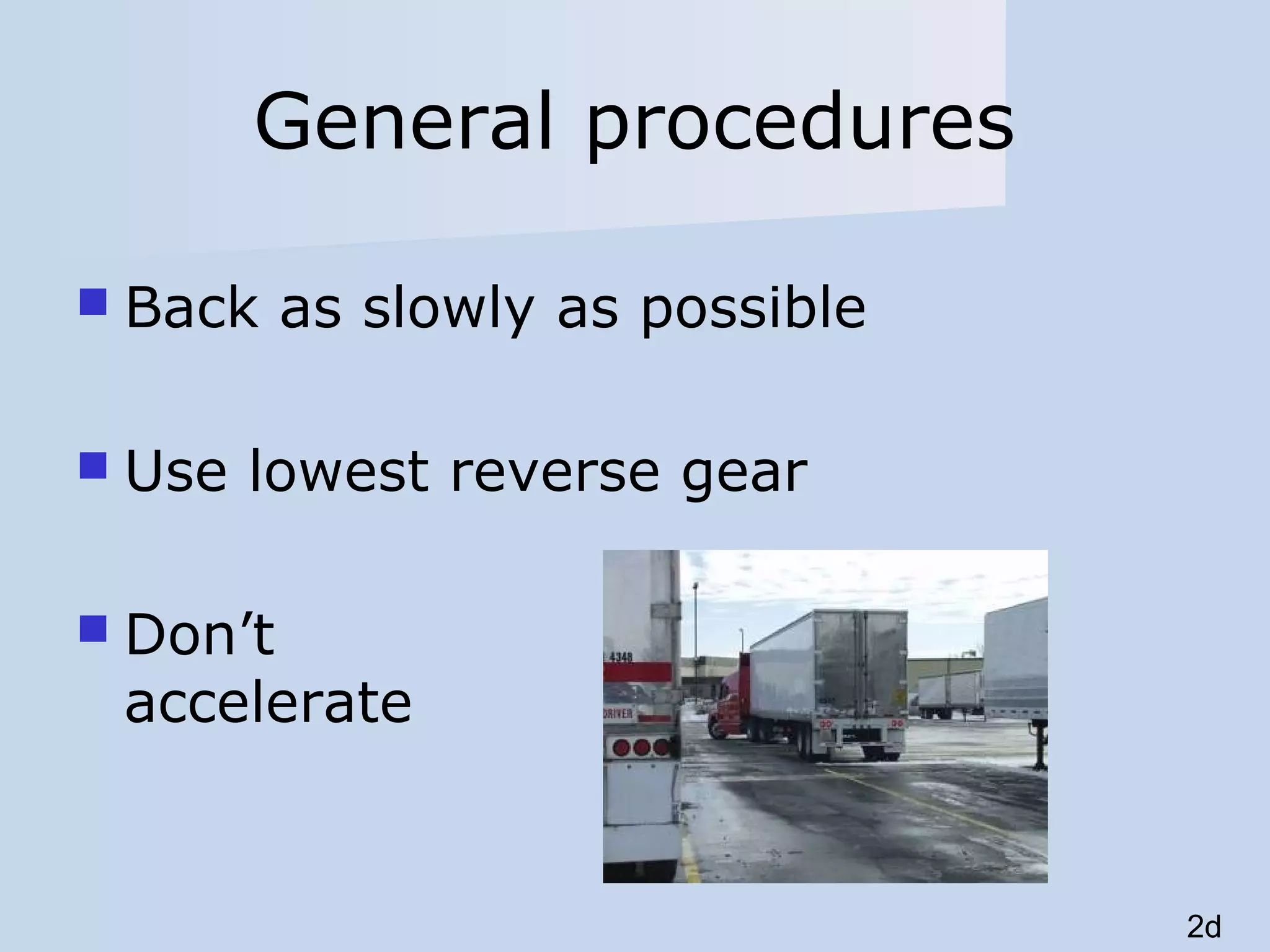 Backing of Vehicles Slideshow | PPT