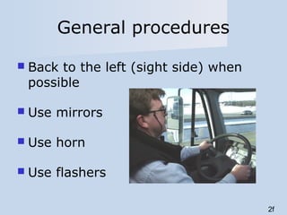 Backing of Vehicles Slideshow | PPT