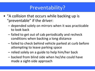 Backing Collisions Presentation | PPTX