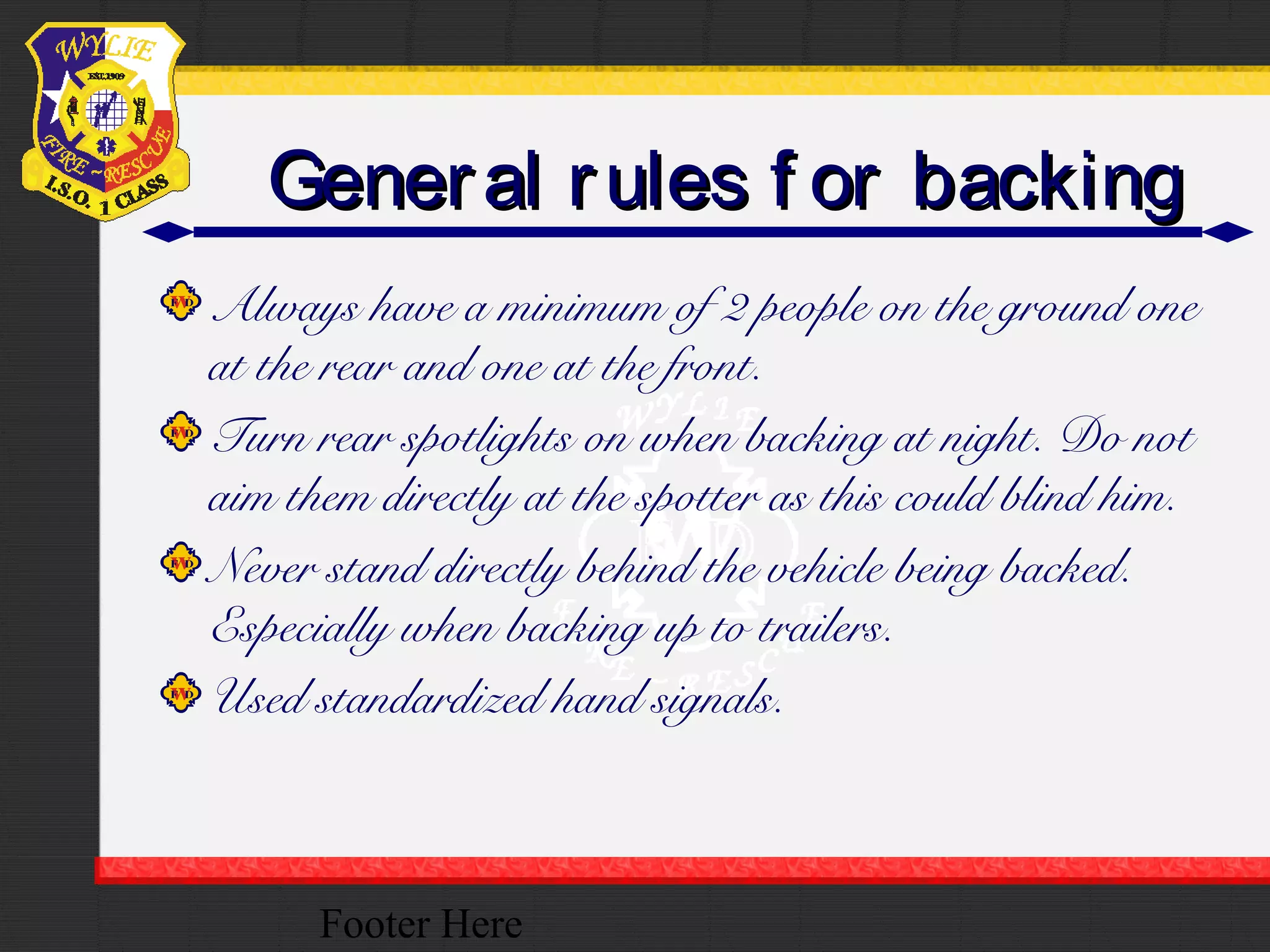 Backing procedures | PPT